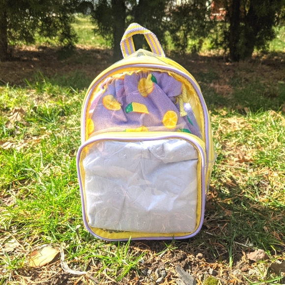 Sun Squad | Bags | Sun Squad Lemon Clear Mini Backpack W Removable ...